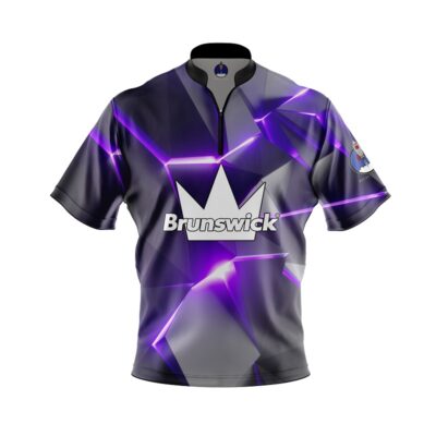 Brunswick Purple Triangle Flare Rocket Bowling Jersey - Rocket Bowling Gear