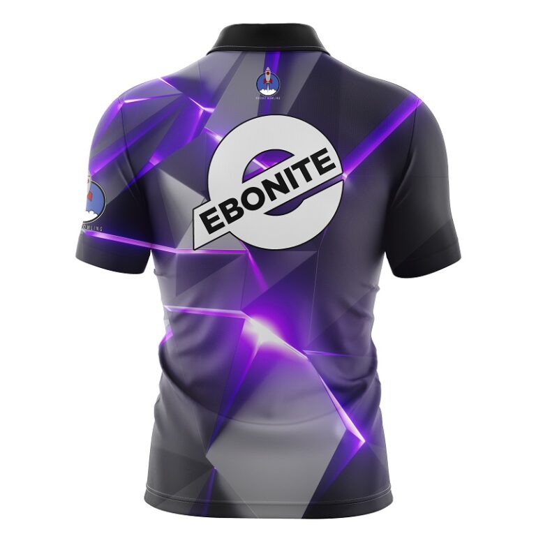 Ebonite Purple Triangle Flare Rocket Bowling Jersey - Rocket Bowling Gear