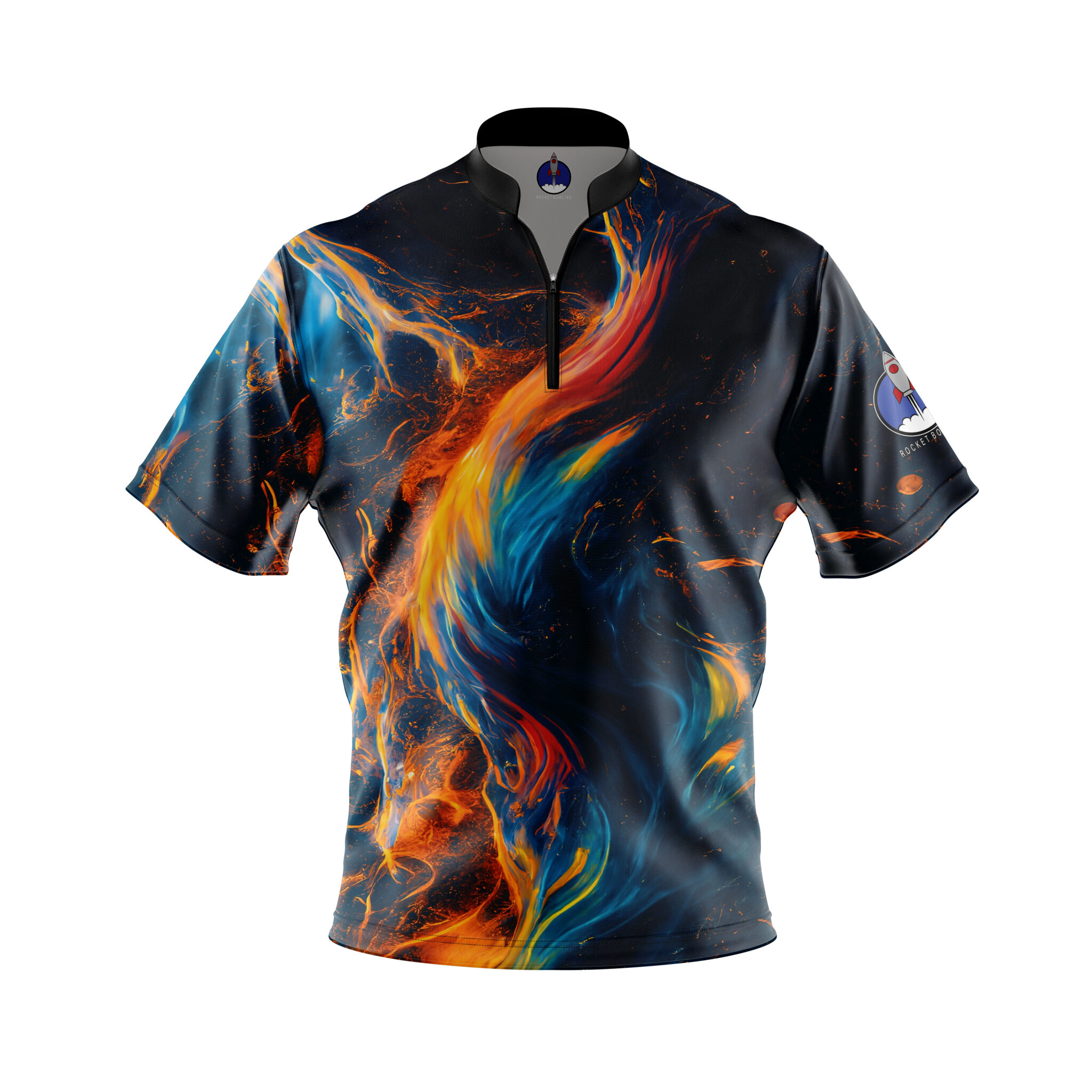 Plain Firey Ink Rocket Bowling Jersey - Rocket Bowling Gear