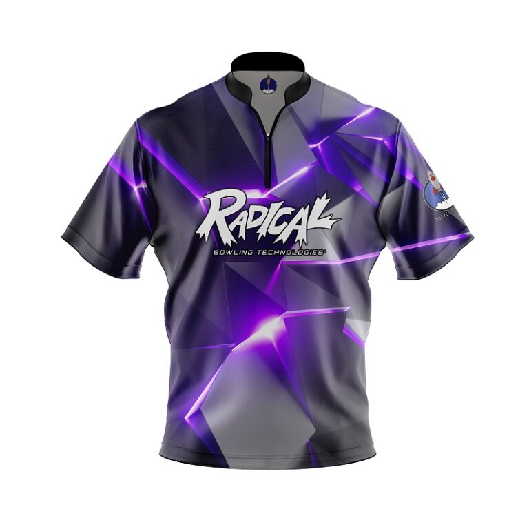 Radical Purple Triangle Flare Rocket Bowling Jersey - Rocket Bowling Gear
