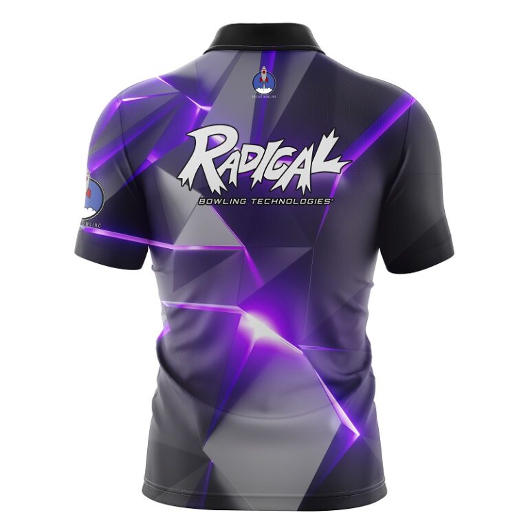 Radical Purple Triangle Flare Rocket Bowling Jersey - Rocket Bowling Gear