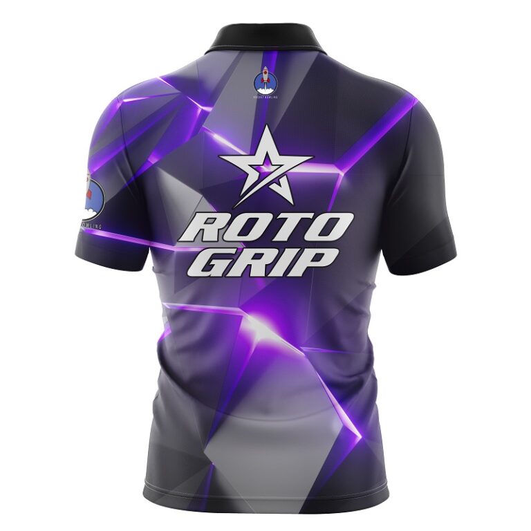 Roto Grip Purple Triangle Flare Rocket Bowling Jersey - Rocket Bowling Gear