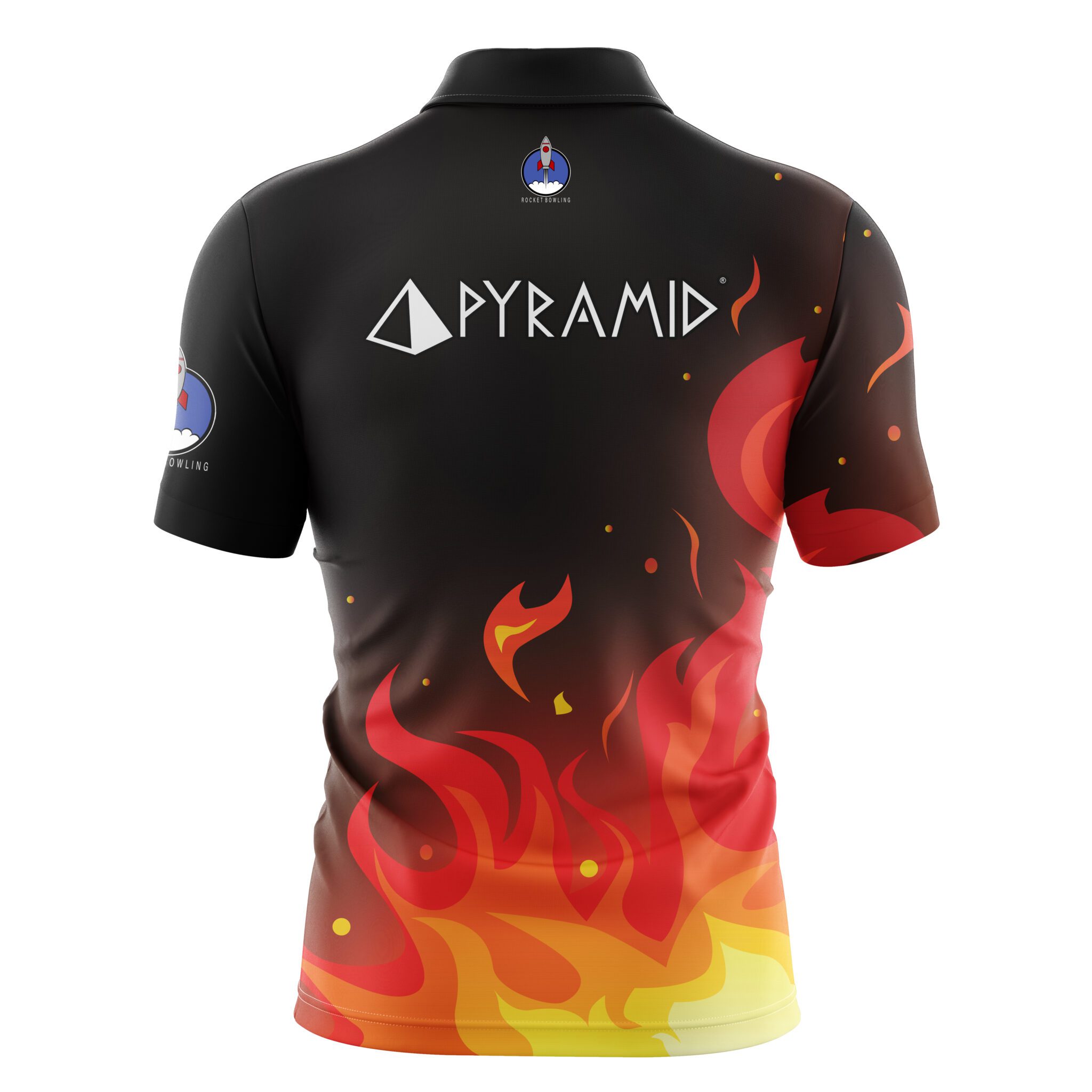 Pyramid Flaming Fire Rocket Bowling Jersey - Rocket Bowling Gear